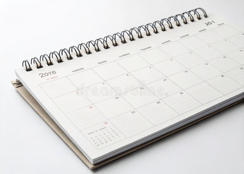 Blank Landscape Spiral Calendar Stock Illustrations – 16 Blank ...