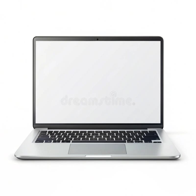 Blank Laptop Screen Mockup Modern Technology Stock Illustration ...