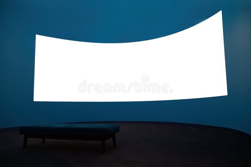 Blank Large Interactive Wall Display - White Screen Concept Stock Photo ...