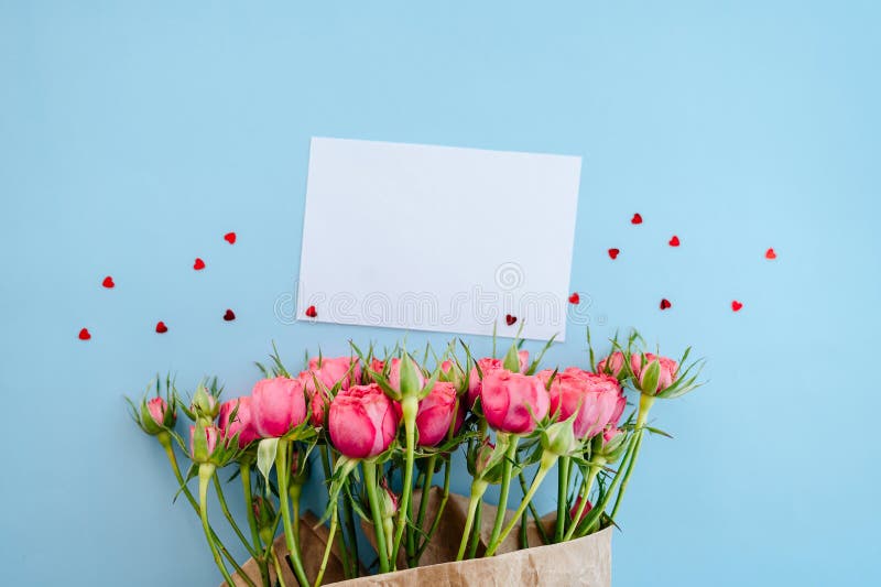 Blank Layout for a Note among Flowers, Perfect for a Romantic Message ...