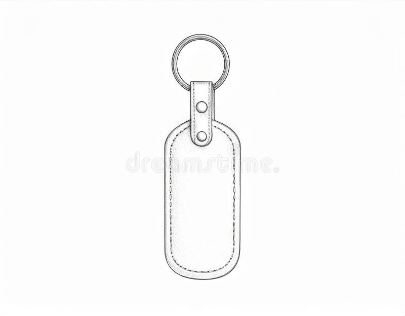 Blank Leather Keychain Tag Design Template Stock Illustration ...