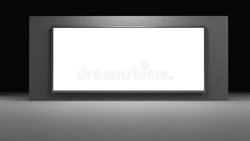 Blank Led Advertising Board or Banner Stock Illustration - Illustration ...