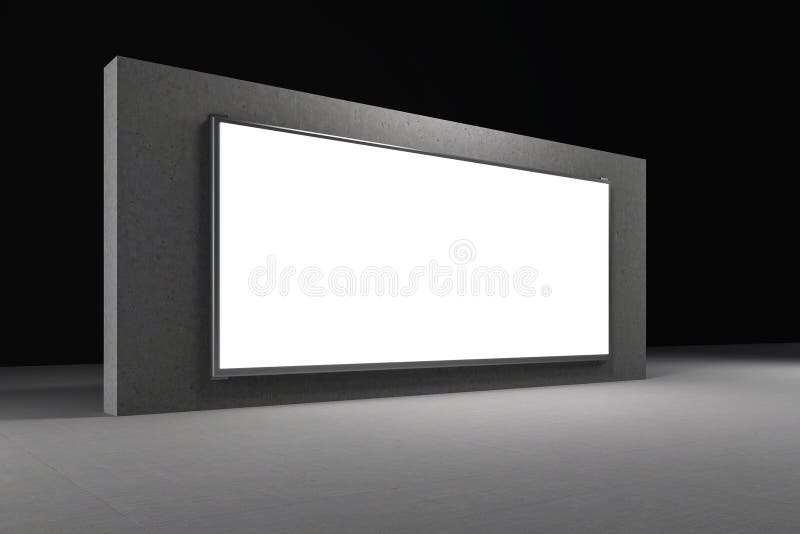 Blank Led Advertising Board or Banner Stock Illustration - Illustration ...