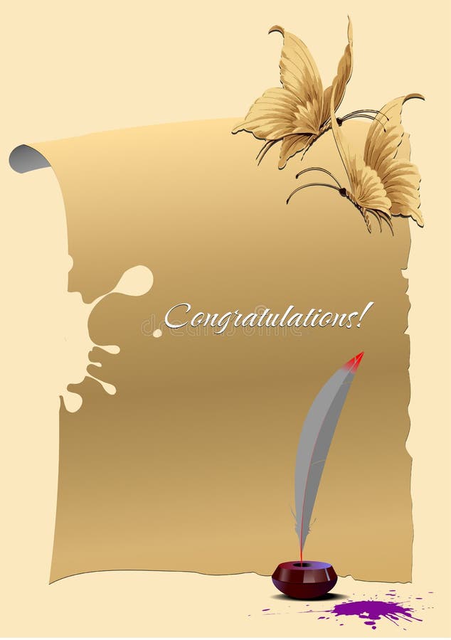 Blank Congratulations Flower Board Collection Stock Vector ...