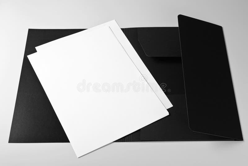 Blank Letterheads and Folder Stock Image - Image of pages, company ...