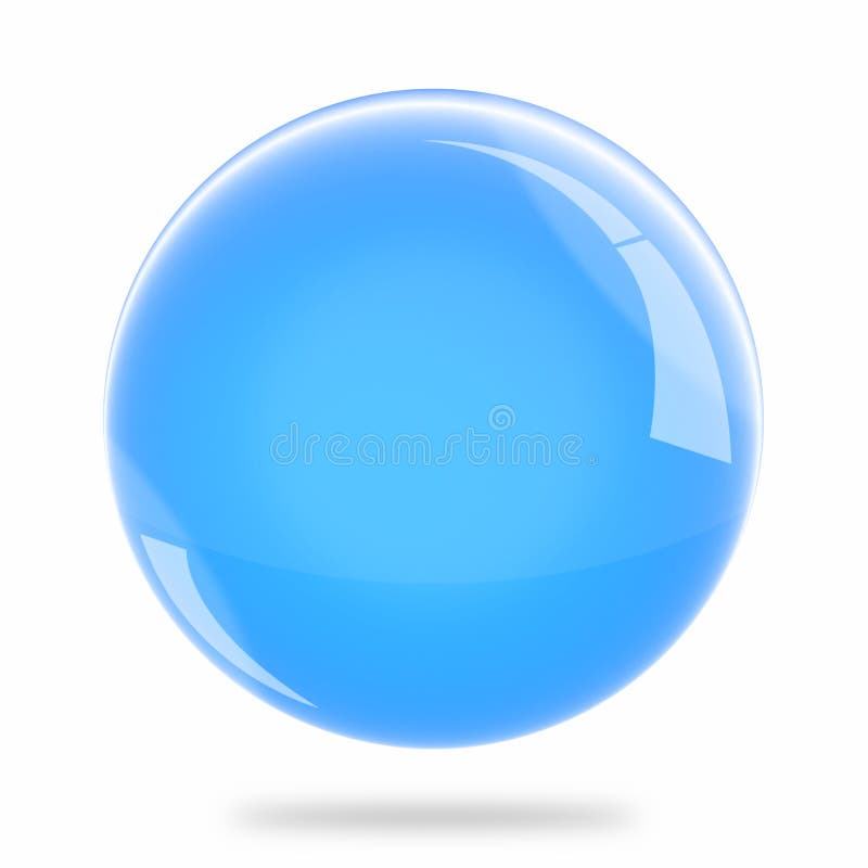 Blank Light Blue Sphere Float Stock Illustration - Illustration of ...