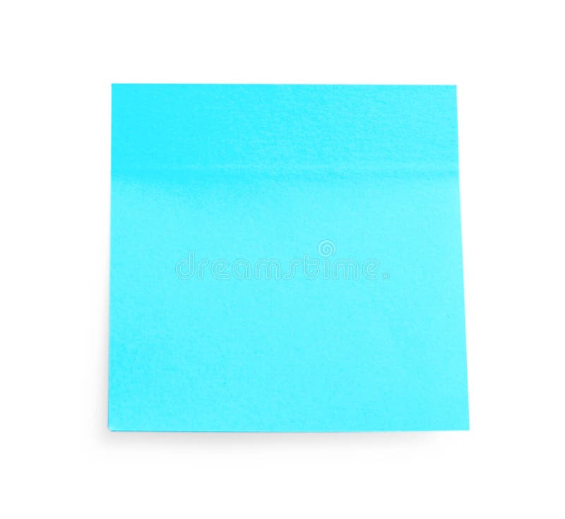 Blank Light Blue Sticky Note Isolated on White. Space for Text Stock ...