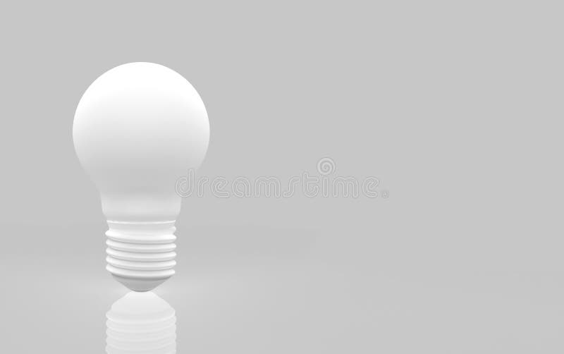 Blank Light Bulb on Gray Background with Stock Illustration ...