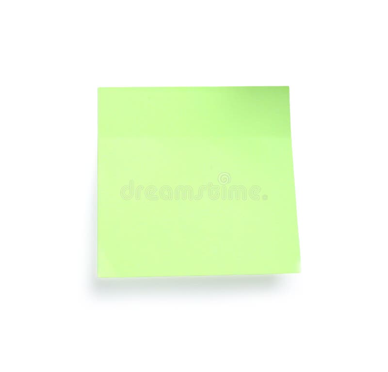 Blank Light Green Sticky Note Isolated on White. Space for Text Stock ...