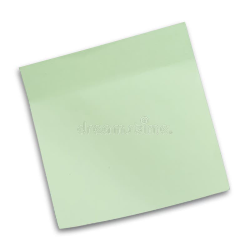 Blank Light Green Sticky Note on Background, Top View Stock Image ...