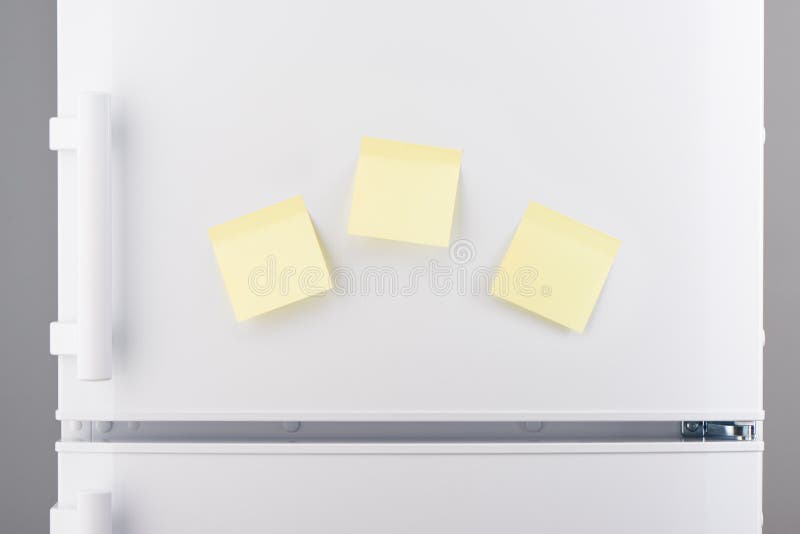 Sticky Notes On A Refrigerator Stock Photo - Image of note, life: 14108520