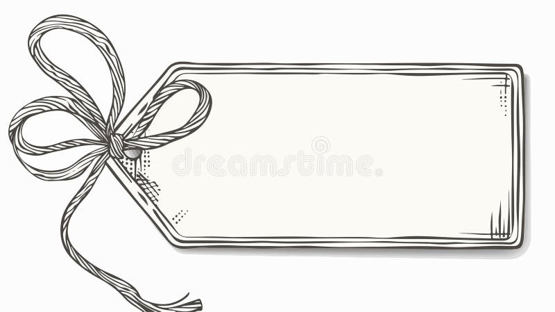 Elegant White Tag String for Creative Projects and Designs Stock Vector ...