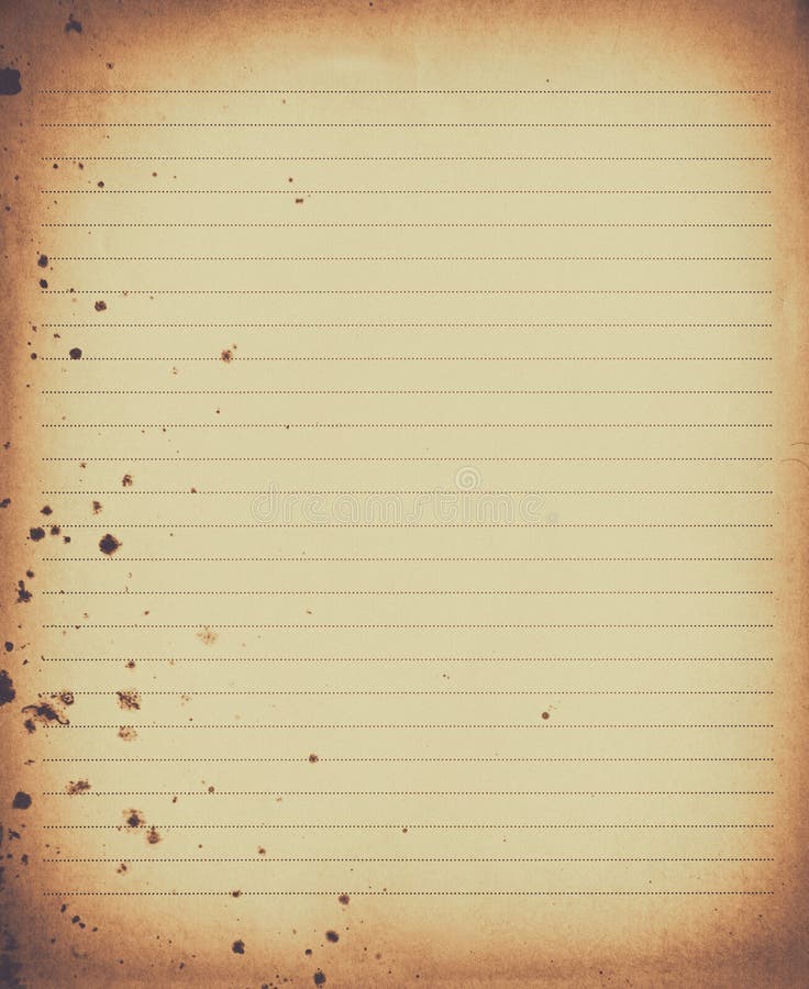 Blank Lined Dirty Paper Background, Empty White Paper Stock Image ...