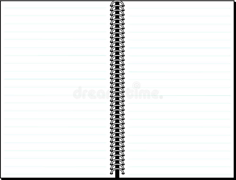 Blank Lined Notebook Background Stock Vector - Illustration of study ...