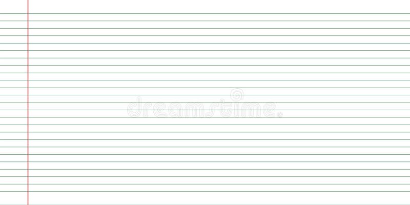 Blank Lined Paper Perfect for Writing or Drawing. Stock Illustration ...