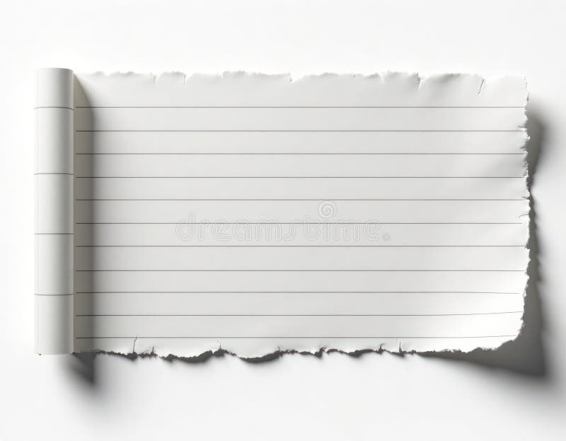 Blank Lined Paper Ripped from Notepad. Ready for Notes Ideas. Simple ...