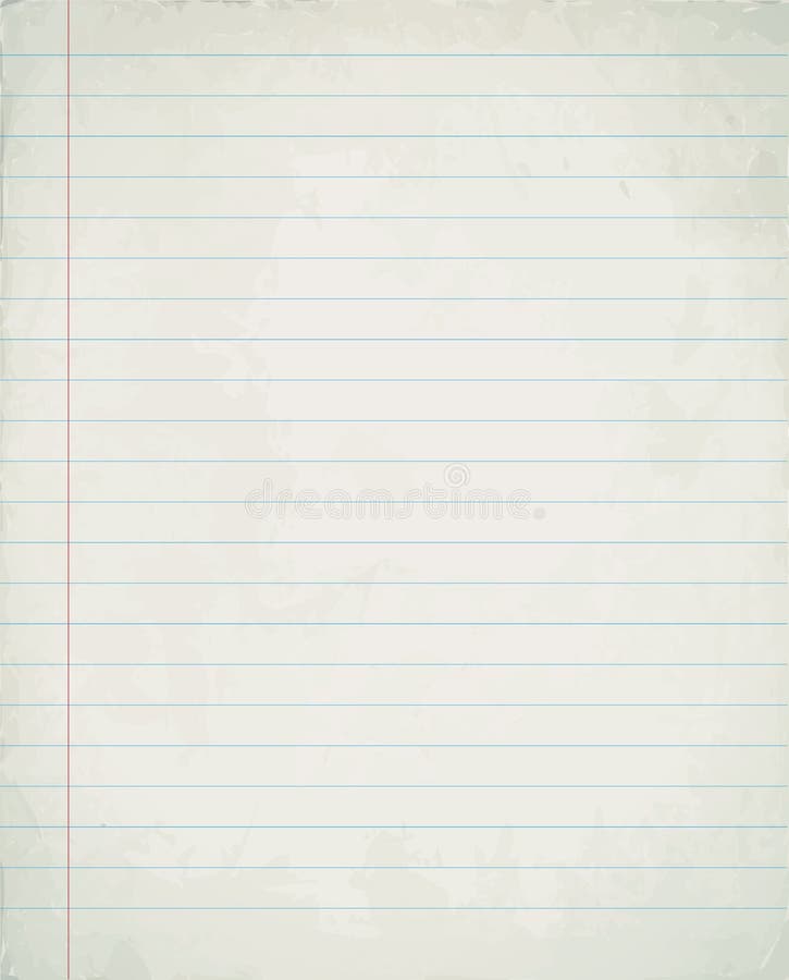 Blank Lined Paper Texture from a Notepad. Stock Vector - Illustration ...