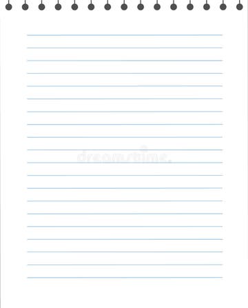 Blank Lined Paper Texture from a Notepad. Stock Vector - Illustration ...