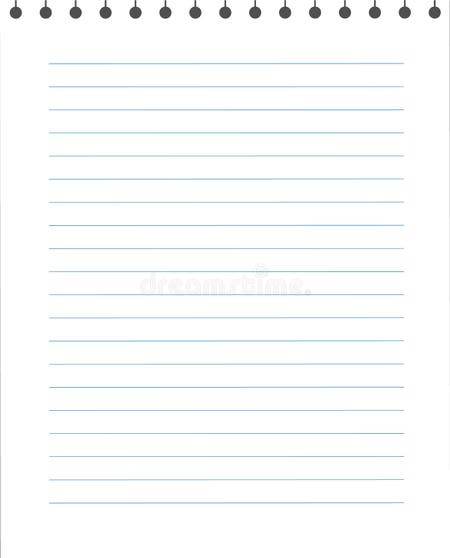 Blank Lined Paper Texture from a Notepad. Stock Vector - Illustration ...