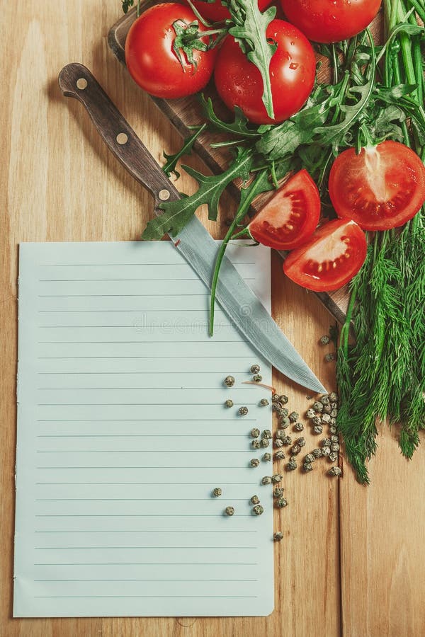 Blank List with Vegetable Around Stock Image - Image of list, leaf ...