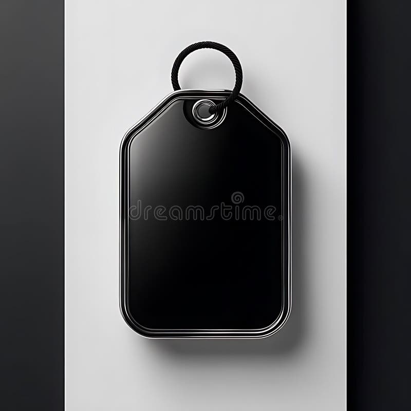 Blank Logo Mockup on Black Friday Shopping Tag Stock Illustration ...