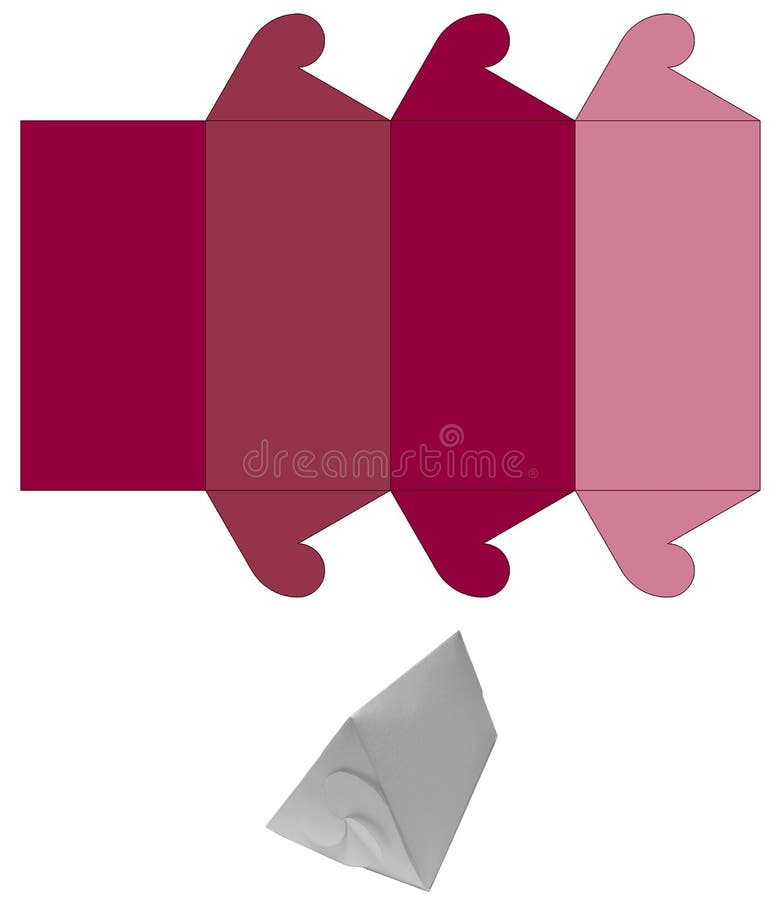 Triangular of prism box stock vector. Illustration of template - 246911393