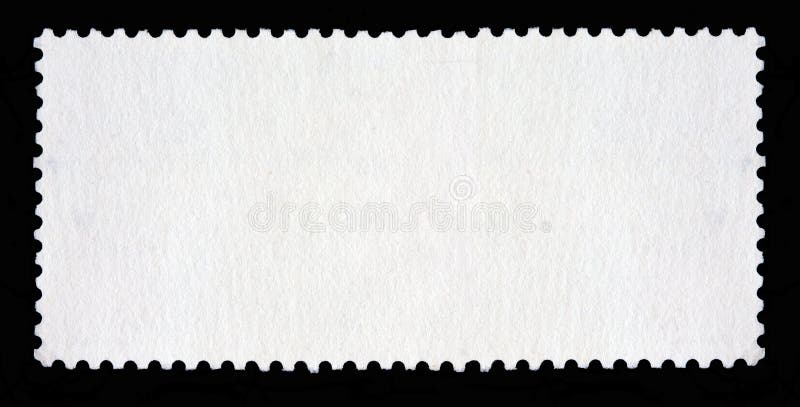 Blank Long Rectangular Postage Stamp Stock Image - Image of reversing ...