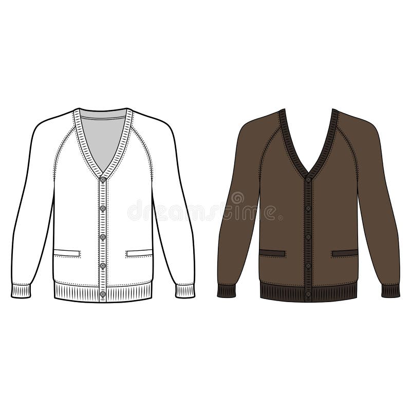 Cardigan stock vector. Illustration of design, isolated - 25987304