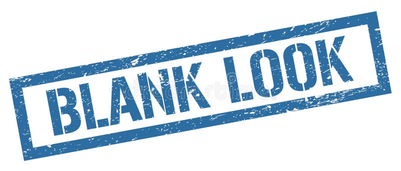 BLANK LOOK Blue Grungy Rectangle Stamp Stock Illustration ...