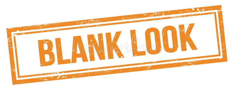 BLANK LOOK Orange Rectangle Stamp Sign Stock Illustration ...