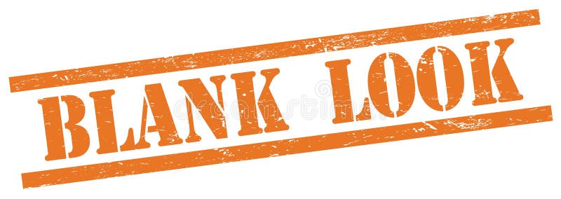 BLANK LOOK Text on Orange Grungy Rectangle Stamp Stock Illustration ...