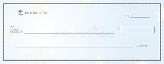 Blank Lottery Ticket Template. Stock Vector - Illustration of checkbook ...
