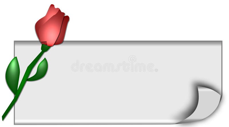 Blank Love Note Paper is Pinned by Pin with Heart Stock Illustration ...