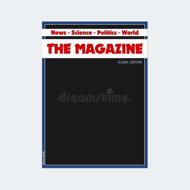 Blank Magazine Front Page Design Stock Vector - Illustration of vector ...