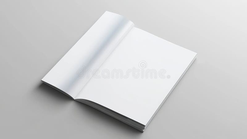 Blank Magazine Mockup Open Book Composition, White Pages, Clean Design ...