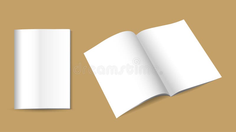 Blank Magazine template. stock vector. Illustration of booklet - 76935362