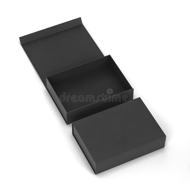 Blank magnetic box package stock illustration. Illustration of branding ...