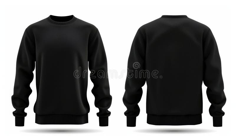 Blank Male Sweater Long Sleeves, Template for Your Design Mockup. Front ...