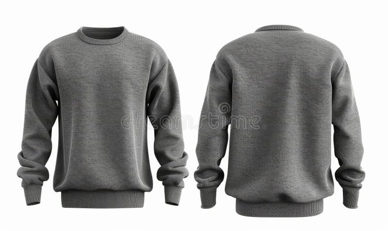 Blank Male Sweater Long Sleeves, Template for Your Design Mockup. Front ...