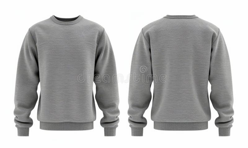Blank Male Sweater Long Sleeves, Template for Your Design Mockup. Front ...