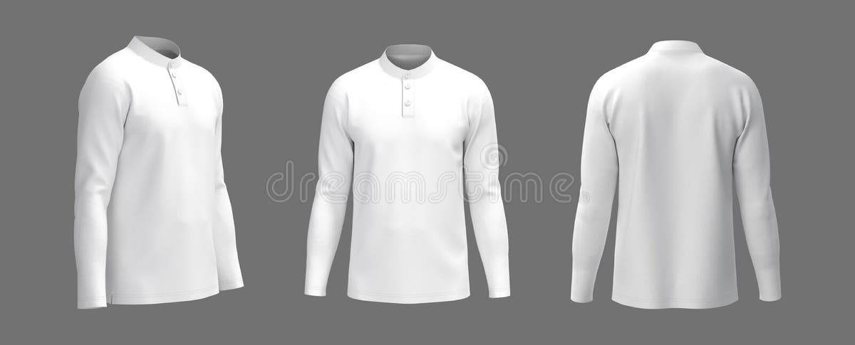 Mandarin Collar Shirt Mockup Stock Illustrations 149 Mandarin Collar