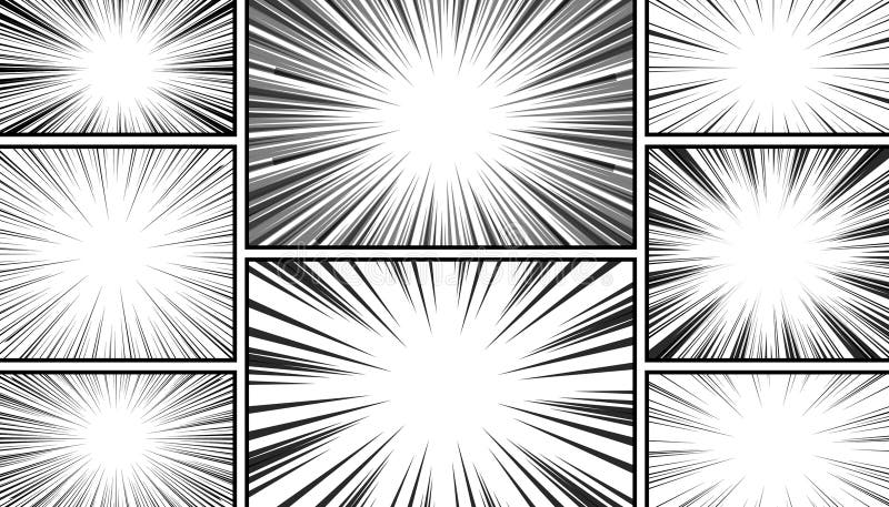 Blank Manga Comic Cartoon Scene Template Background Stock Illustration ...