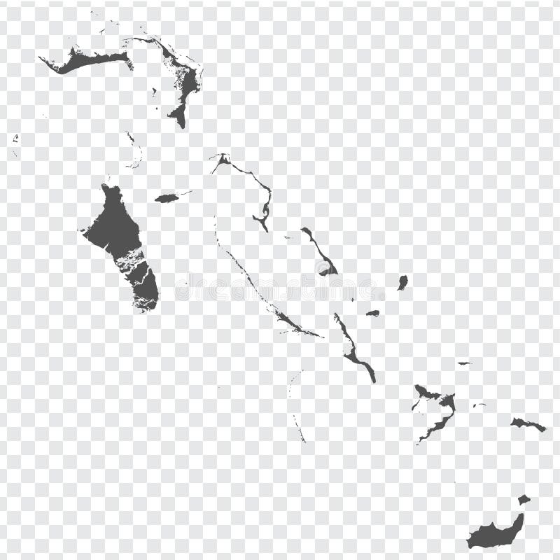 Blank Map of Bahamas. High Quality Map Commonwealth of the Bahamas with ...