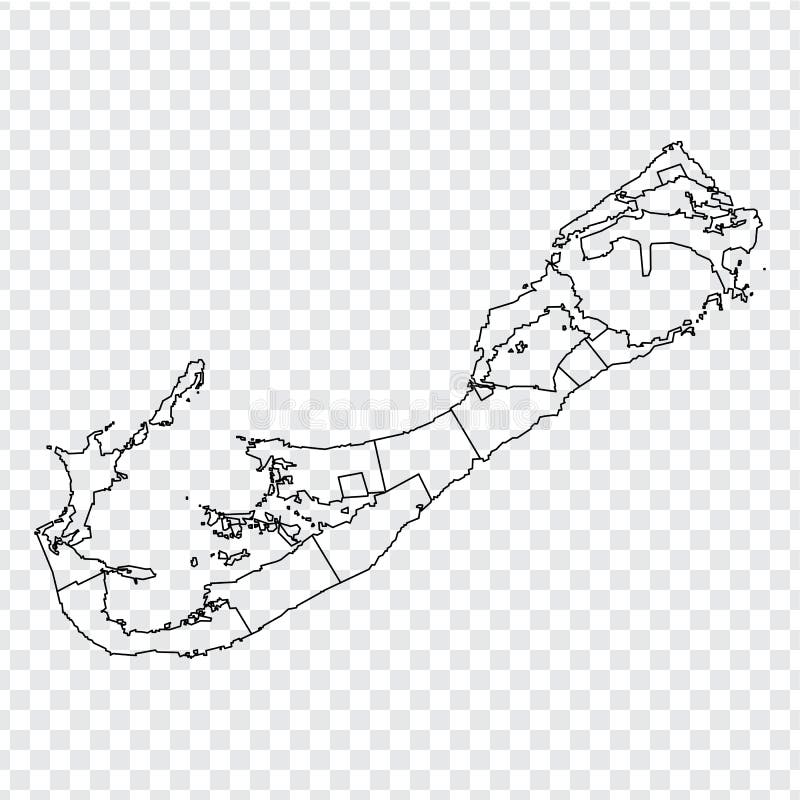 Map of Bermuda stock vector. Illustration of region - 107142055