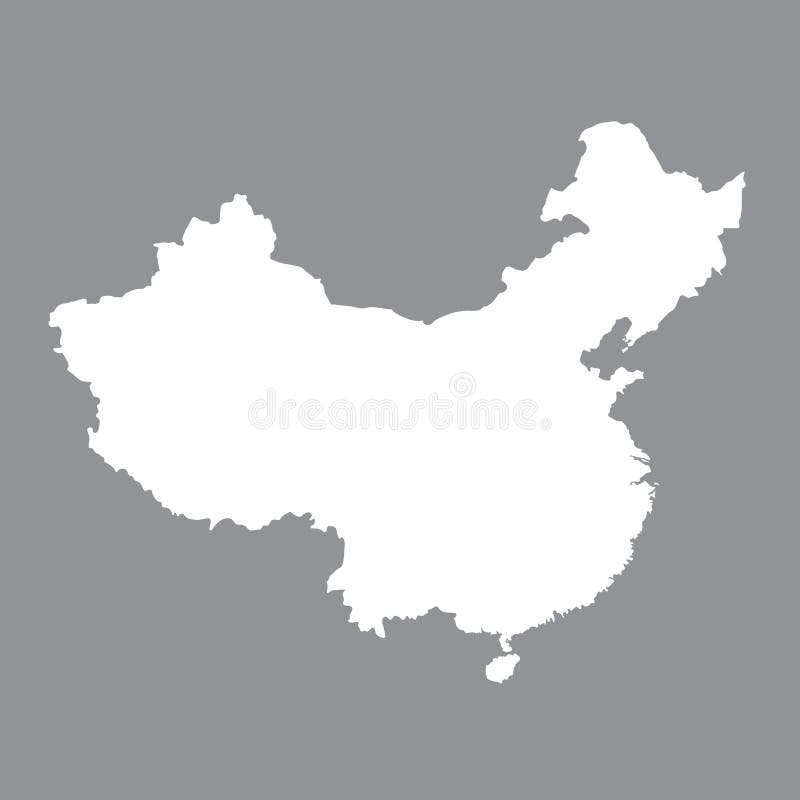Blank Map China. Map of China with the Provinces. High Quality Map of ...
