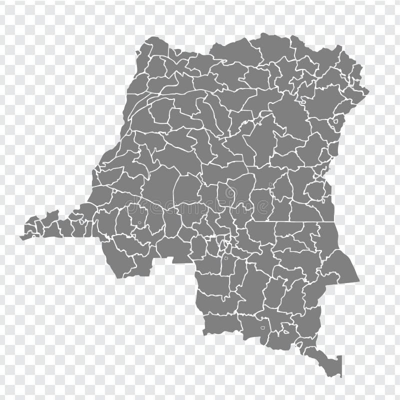 Blank Map Democratic Republic of the Congo. High Quality Map Democratic ...