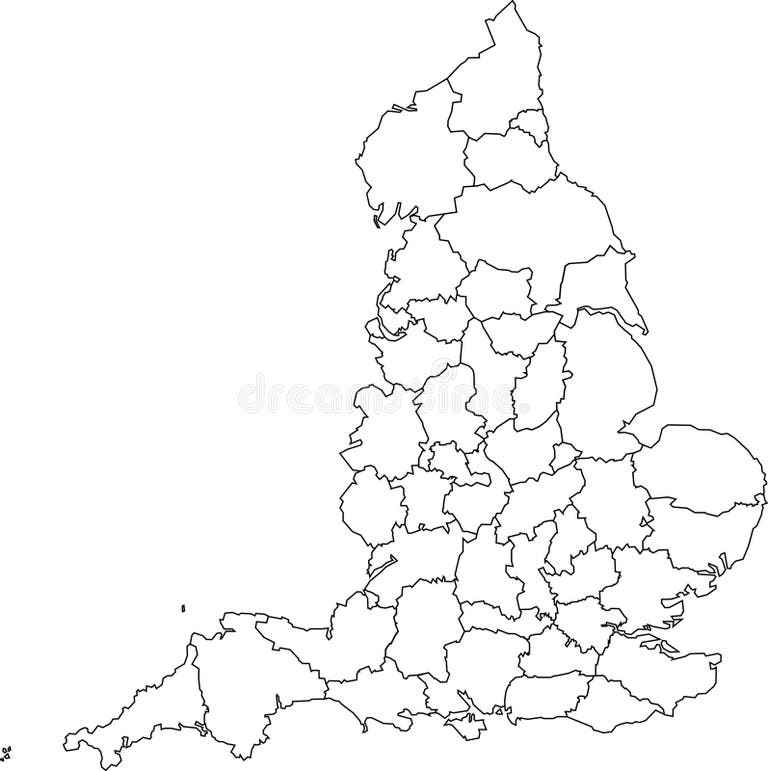 Map England Counties Stock Illustrations – 1,068 Map England Counties ...