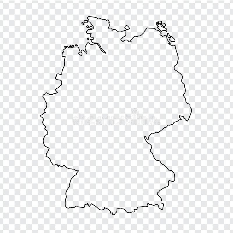 Vector White Map Germany Transparent Background Stock Illustrations ...