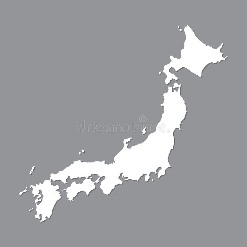 Blank Map of Japan. High Quality Map of Japan with Provinces on ...