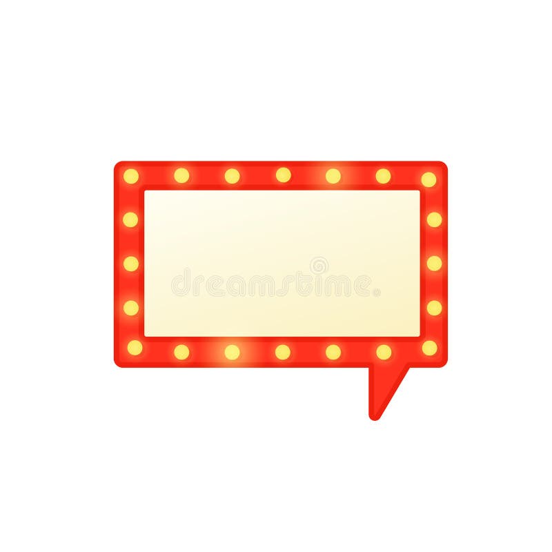 Blank Marquee Sign. Vector Illustration Decorative Design Stock Vector ...